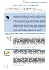 La lettre de la semaine 14 | Aliber Conseil